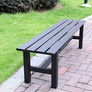 tecspace aluminum outdoor patio bench black,59.1 x 14.2x 15.7 inches,light weight high load-bearing,outdoor bench for park garden,patio and lounge