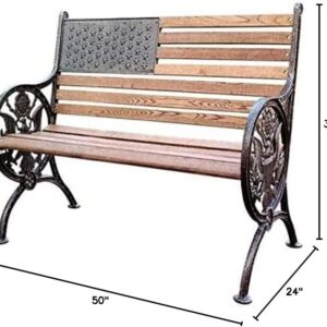 Oakland Living 6011AB Proud American Bench with an Antique Bronze Finish