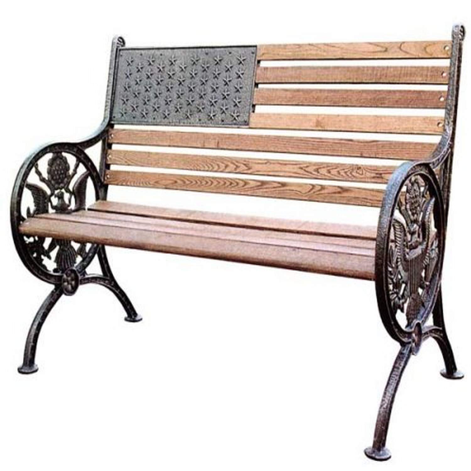 Oakland Living 6011AB Proud American Bench with an Antique Bronze Finish