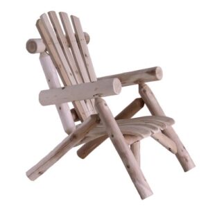 lakeland mills cedar log lounge chair, natural