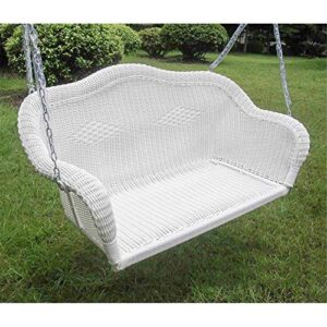 international caravan furniture piece resin wicker hanging loveseat swing