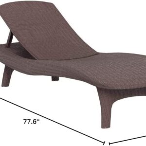 Keter 211045 Pacific Sun Lounger Set of 2, Brown