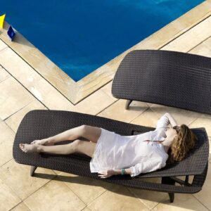 Keter 211045 Pacific Sun Lounger Set of 2, Brown