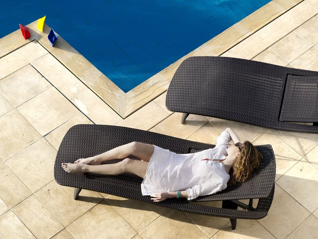 Keter 211045 Pacific Sun Lounger Set of 2, Brown