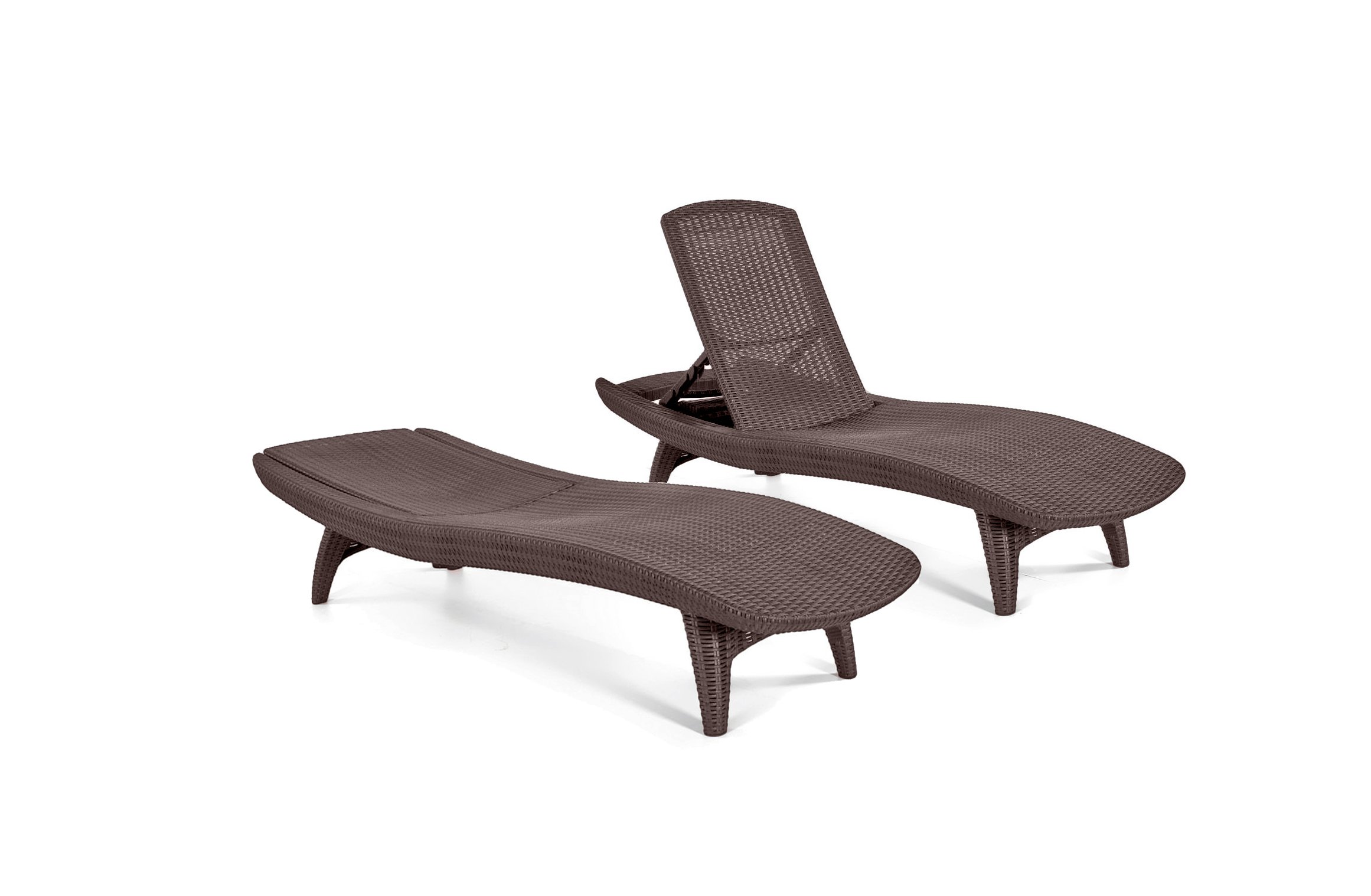 Keter 211045 Pacific Sun Lounger Set of 2, Brown