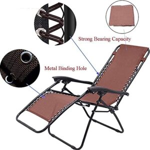 M MAIUS Zero Gravity Chair Replacement Fabric, Anti Gravity Lounge Chair Cloth with 4 PCS Replacement Lace Cords Gravity Chair Accessories Bungee Elastic Patio Recliner Chair (Upgrated Brown- 21")…