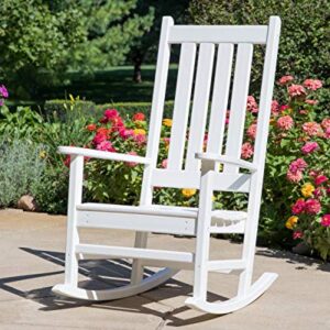 POLYWOOD® Vineyard Porch Rocking Chair (White)