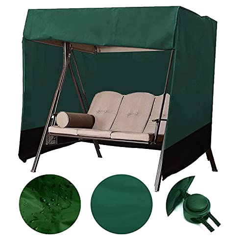 Patio Swing Cover Waterproof 3 Seat Swing Covers Outdoor Porch Swing Cover Hammock Glider Cover 420D Swing Chair Covers 87x49x67 Inch UV Block for Outdoor Furniture