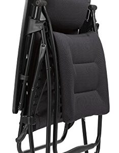 Lafuma Futura XL Air Comfort Zero Gravity Recliner (Acier Black) Extra Large Padded Folding Outdoor Reclining Chair