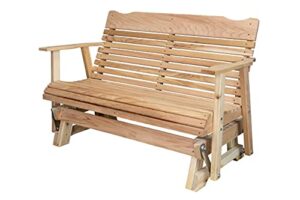 kilmer creek 4′ natural cedar porch glider, amish crafted