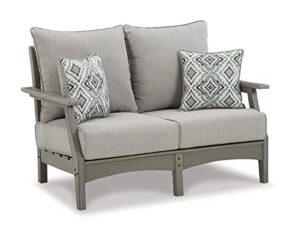 signature design by ashley visola loveseat, gray