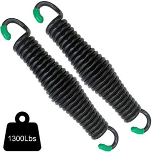 blascool porch swing springs heavy duty – pack of 2 hammock chair spring 1300lbs, hanger ceiling mount spring (black)