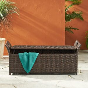 Christopher Knight Home Wing Outdoor Storage Bench, Multibrown