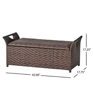 Christopher Knight Home Wing Outdoor Storage Bench, Multibrown