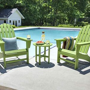 POLYWOOD Vineyard 3-Piece Adirondack Chair Set with Side Table, Mahogany