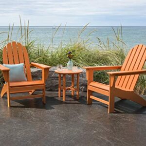 POLYWOOD Vineyard 3-Piece Adirondack Chair Set with Side Table, Mahogany