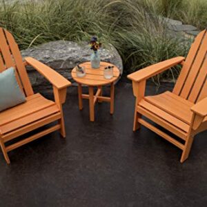 POLYWOOD Vineyard 3-Piece Adirondack Chair Set with Side Table, Mahogany