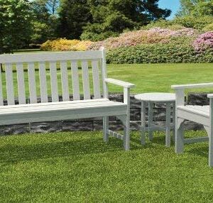 POLYWOOD GNB60WH Vineyard 60" Bench, White