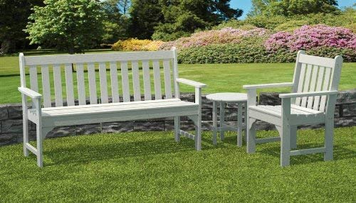 POLYWOOD GNB60WH Vineyard 60" Bench, White