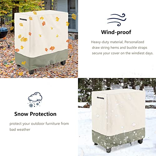 Bitubi Prep Table Cover for Keter Unity Small Portable Outdoor Table,Heavy Duty Waterproof Anti-UV,Outdoor Kitchen Cart Cover