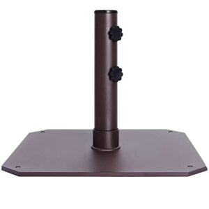 ABCCANOPY Patio Umbrella Base Heavy Duty Umbrella Holder Outdoor Umbrella Stand Iron Plate Stand, 37 lbs Octagon, Brown