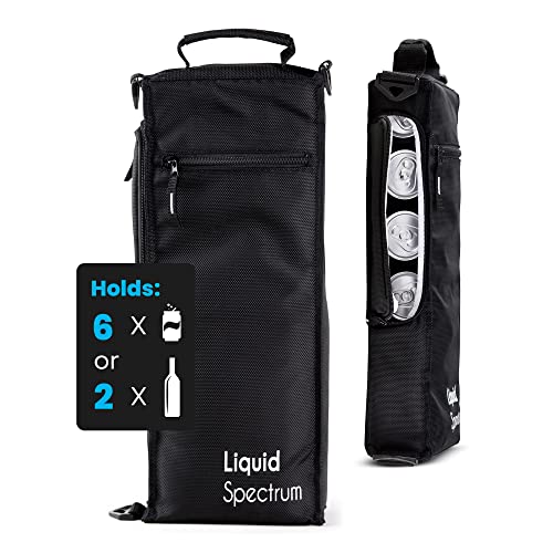 Liquid Spectrum - Golf Cooler Bag, Insulated Soft Cooler for 6pcs Cans of Beer or Soda, Portable Cooler Bag for Travel, Camping, Outdoor Sports, Discreet Golf Accessories for Drinks