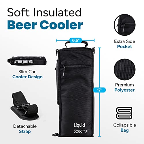 Liquid Spectrum - Golf Cooler Bag, Insulated Soft Cooler for 6pcs Cans of Beer or Soda, Portable Cooler Bag for Travel, Camping, Outdoor Sports, Discreet Golf Accessories for Drinks