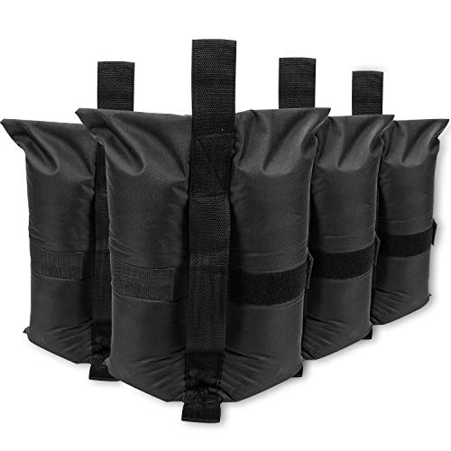 Leader Accessories Heavy Duty Premium 600D 4Pcs/Pack Canopy Weight Bags Instant Shelters Gazebo Sand Bags for Pop up Canopy,25Lbs/PC Upgraded Huge Capacity