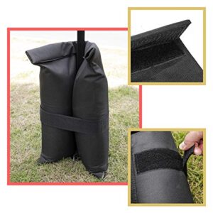 Leader Accessories Heavy Duty Premium 600D 4Pcs/Pack Canopy Weight Bags Instant Shelters Gazebo Sand Bags for Pop up Canopy,25Lbs/PC Upgraded Huge Capacity