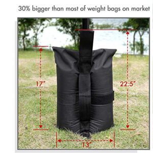 Leader Accessories Heavy Duty Premium 600D 4Pcs/Pack Canopy Weight Bags Instant Shelters Gazebo Sand Bags for Pop up Canopy,25Lbs/PC Upgraded Huge Capacity