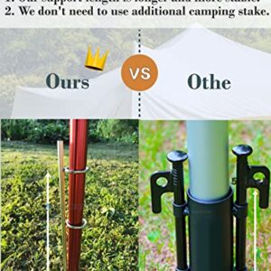 NACETURE Flag Pole Anchors 2 Pack - Grass Umbrella Anchors Stand - Heavy Duty Umbrella Spike Stainless Steel 304 Steel Umbrella Holder Ideal as Camping Tent Holder, Sand Auger, Telescoping Tarp Poles