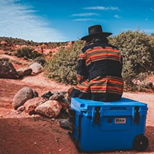 Blue Coolers Ice Vault – 60 Quart Roto-Molded Ice Cooler with Wheels | Large Ice Chest Holds Ice up to 10 Days | Charcoal Gray