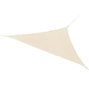 coolaroo ready-to-hang triangle shade sail canopy, pebble, 13 feet triangle