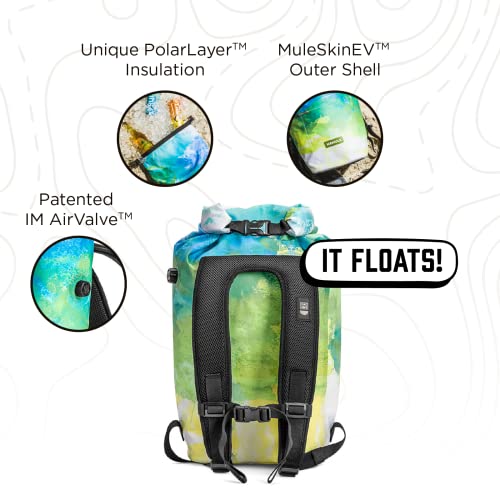 ICEMULE Jaunt Large Collapsible Backpack Cooler – Hands Free, 100% Waterproof, 24+ Hours Cooling, Soft Sided Cooler for Hiking, Camping, Fishing & Picnics, 15 Liter, Fits 15 Cans + Ice, Devoe