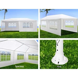 10'x20' Outdoor Party Tent for Birthday, Wedding Parties, Patio Gazebo, Canopy Tent with 6 Removable Sidewalls and 2 Doors, Cater Events Pavilion with Transparent Windows, Waterproof, Easy Set