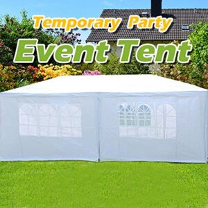 10'x20' Outdoor Party Tent for Birthday, Wedding Parties, Patio Gazebo, Canopy Tent with 6 Removable Sidewalls and 2 Doors, Cater Events Pavilion with Transparent Windows, Waterproof, Easy Set