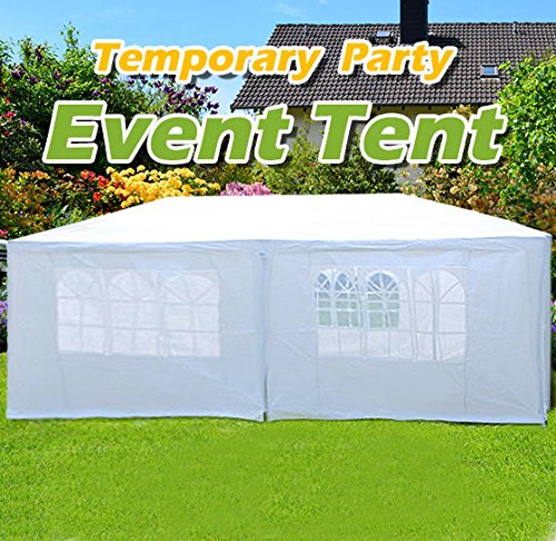 10'x20' Outdoor Party Tent for Birthday, Wedding Parties, Patio Gazebo, Canopy Tent with 6 Removable Sidewalls and 2 Doors, Cater Events Pavilion with Transparent Windows, Waterproof, Easy Set