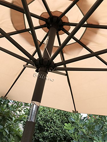 BELLRINO DECOR Replacement ** SAND **" STRONG & THICK" Umbrella Canopy for 10ft 8 Ribs SAND (Canopy Only)