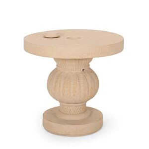 Christopher Knight Home Umbrella Side Table, Beige