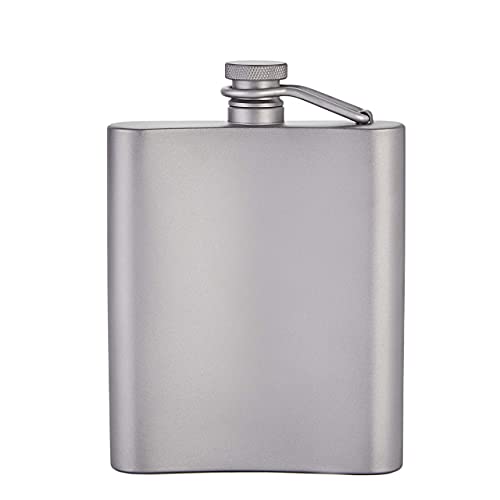 Fire-Maple Bacchus Titanium Hip Flask | 200ml / 6.7 fl oz Ultralight Pocket Canteen for Camping, Travel, Sport Events & Outdoor Trips | Curved Shape with Secure Screw Top, Filler Funnel, and Pouch