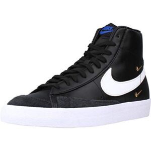 nike women’s mid ’77 se casual shoes blazer, black/white/hypr royal, 6.5