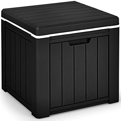 GYMAX Camping Cooler, Insulated 40 Qt Heavy Duty Ice Chest with Built-in Handles and Detachable Lid, Keeps Ice for 24H, Multifunctional for Beach, Picnic, Camping Outdoors (Black)