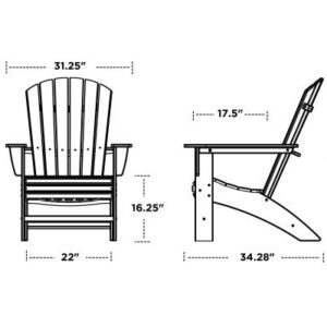 POLYWOOD Nautical Curveback Adirondack Chair