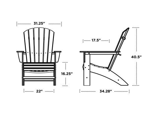 POLYWOOD Nautical Curveback Adirondack Chair