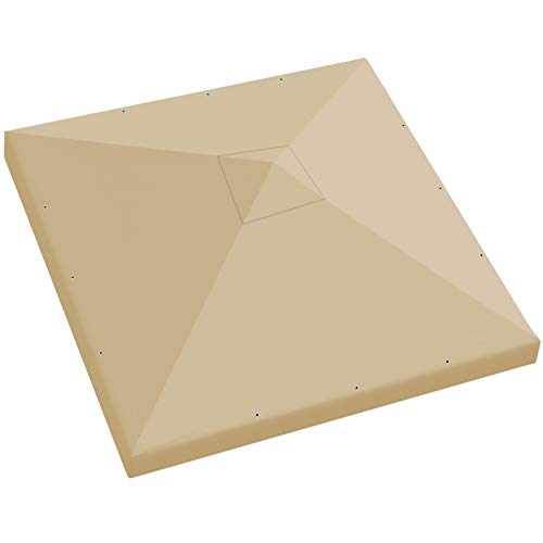 BenefitUSA Replacement Top Cover for 10'X10' Gazebo Canopy Patio Pavilion Sunshade Plyester Single Tier (Beige)