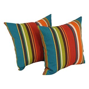 blazing needles 9910-s2-reo-51 outdoor throw pillows (set of 2), 17″, westport teal