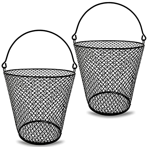 RE GOODS Chicken Wire Basket with Handle (2 Pack) - Ideal for Golf , Gardening , Home Organization , and Eggs