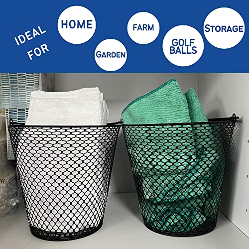 RE GOODS Chicken Wire Basket with Handle (2 Pack) - Ideal for Golf , Gardening , Home Organization , and Eggs