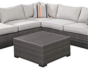 Signature Design by Ashley P301-070 Cherry Point Seating Set of 4 Conversational Set, Gray