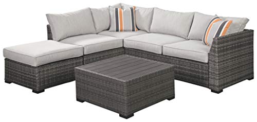 Signature Design by Ashley P301-070 Cherry Point Seating Set of 4 Conversational Set, Gray